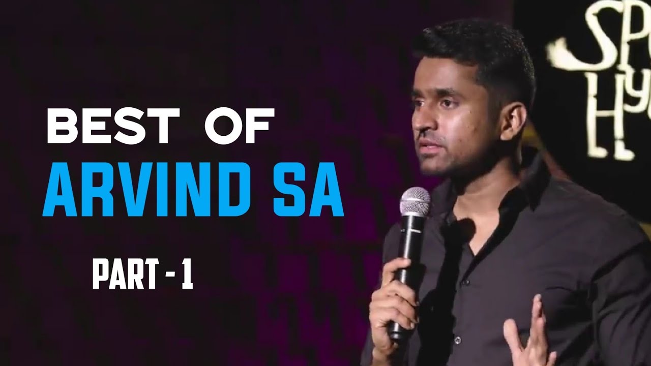 Standup comedy by Arvind SA|Best comedy| Part-1 |Sundar pichai| jokes ...