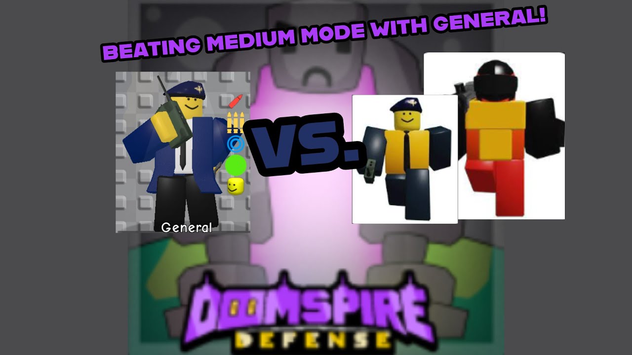 Beating MEDIUM mode with GENERAL in Doomspire Defense! - YouTube