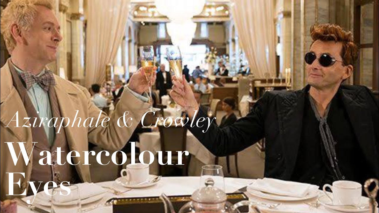 Aziraphale and Crowley | Watercolour Eyes (Dear Arkansas Daughter ...