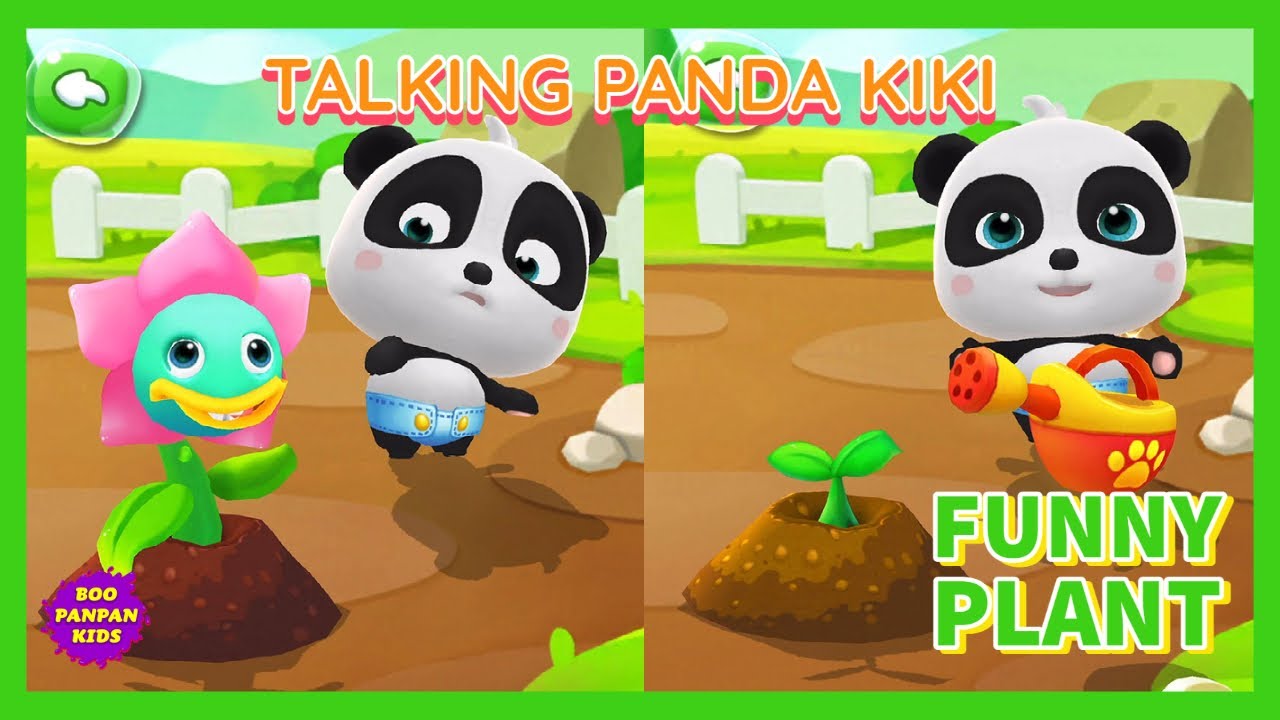 Baby bus panda talking Kiki Seedling game|Boopanpankids - YouTube