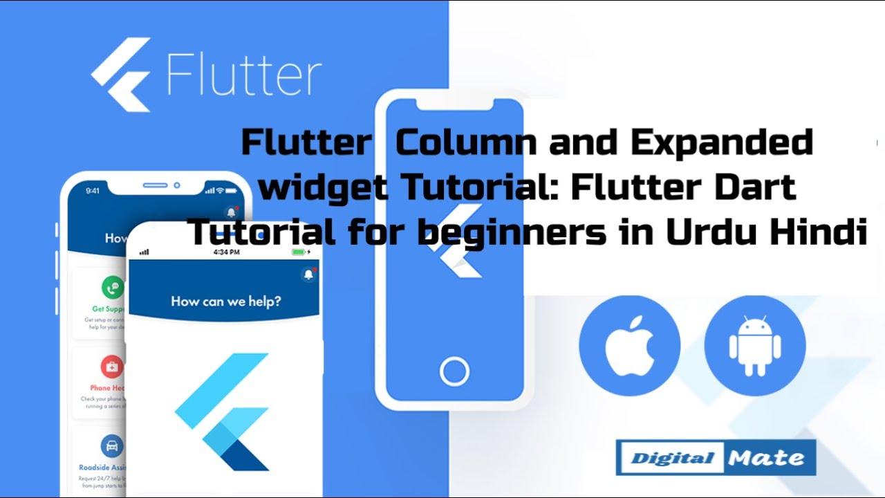 Flutter Column And Expanded Widget Tutorial Flutter Dart Tutorial For 0350