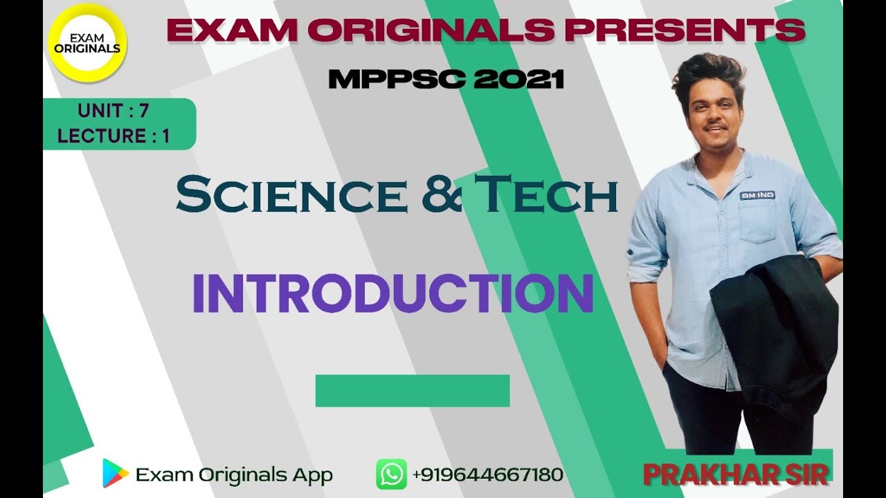 Unit - 7 | Lecture - 1 | Science & Tech | Introduction | By Prakhar Sir - YouTube