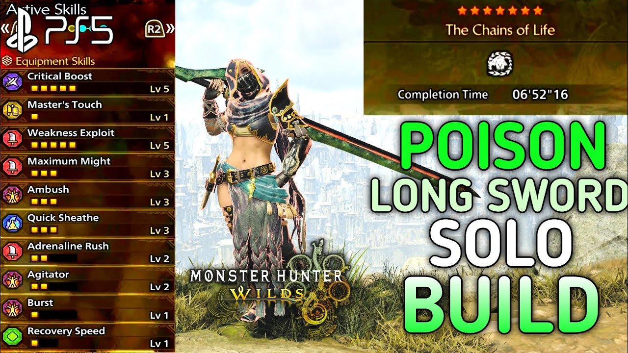 Arkveld Vs Poison Long Sword Build MONSTER HUNTER WILDS Longsword Build ...