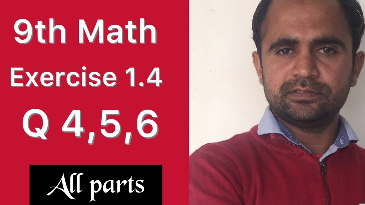 9th Class Math Chapter 1 Exercise 1 4 Question No 4 5 And 6 With 9th Class Math Chapter 1 Exercise 1 4 Question No 4 5 And 6 With