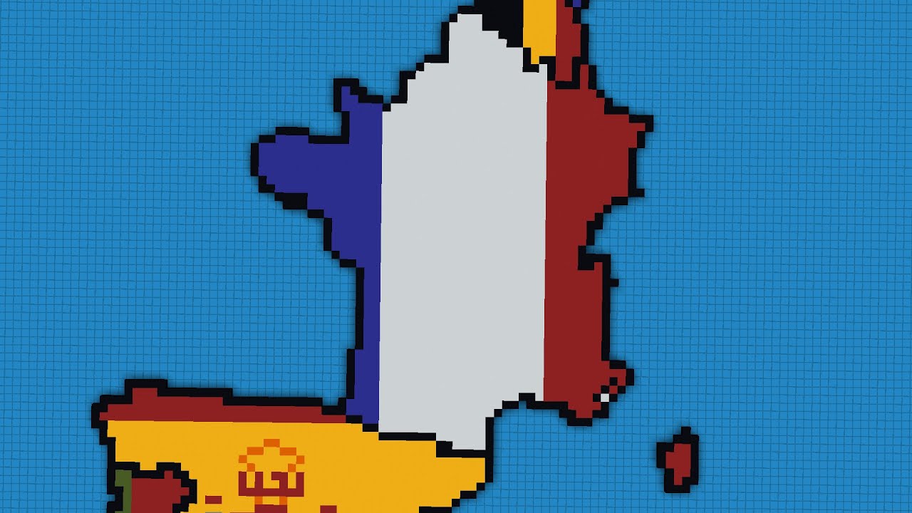 How to build the Earth in Minecraft - Part 3 - France (+Monaco) (SMALL ...