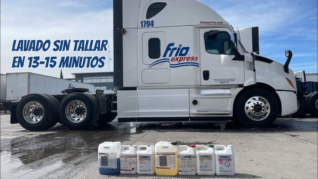 Lavado sin tallar en tracto camión de Frio Express en Aguascalientes en ...