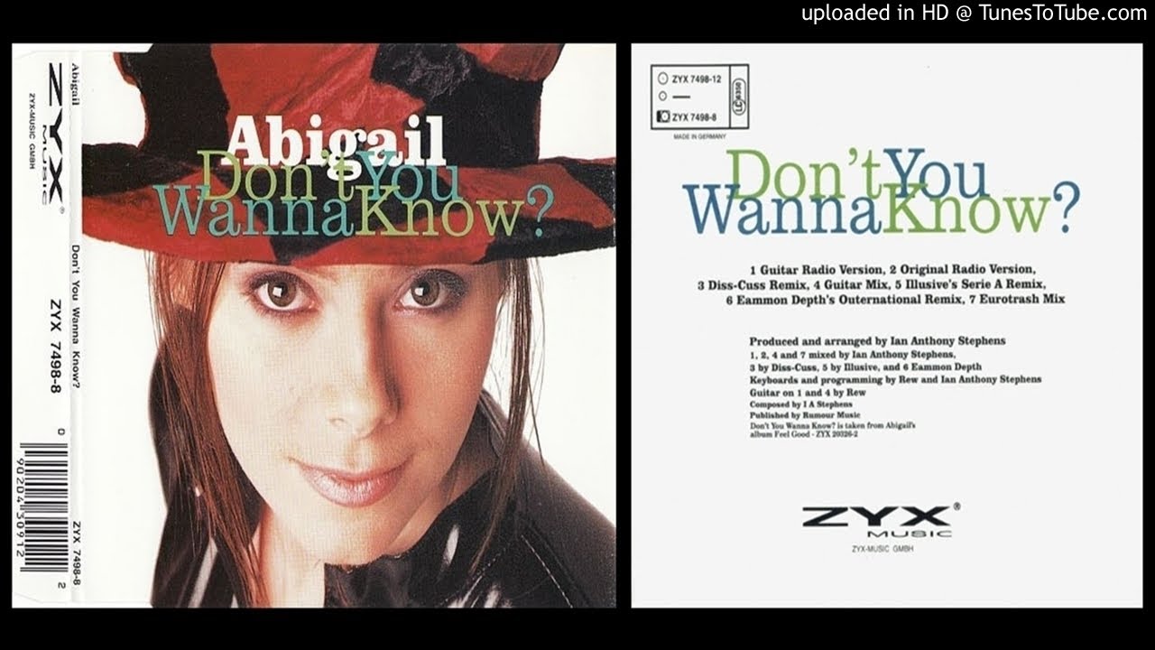Abigail Dont You Wanna Know Illusives Serie A Remix 1994 Youtube