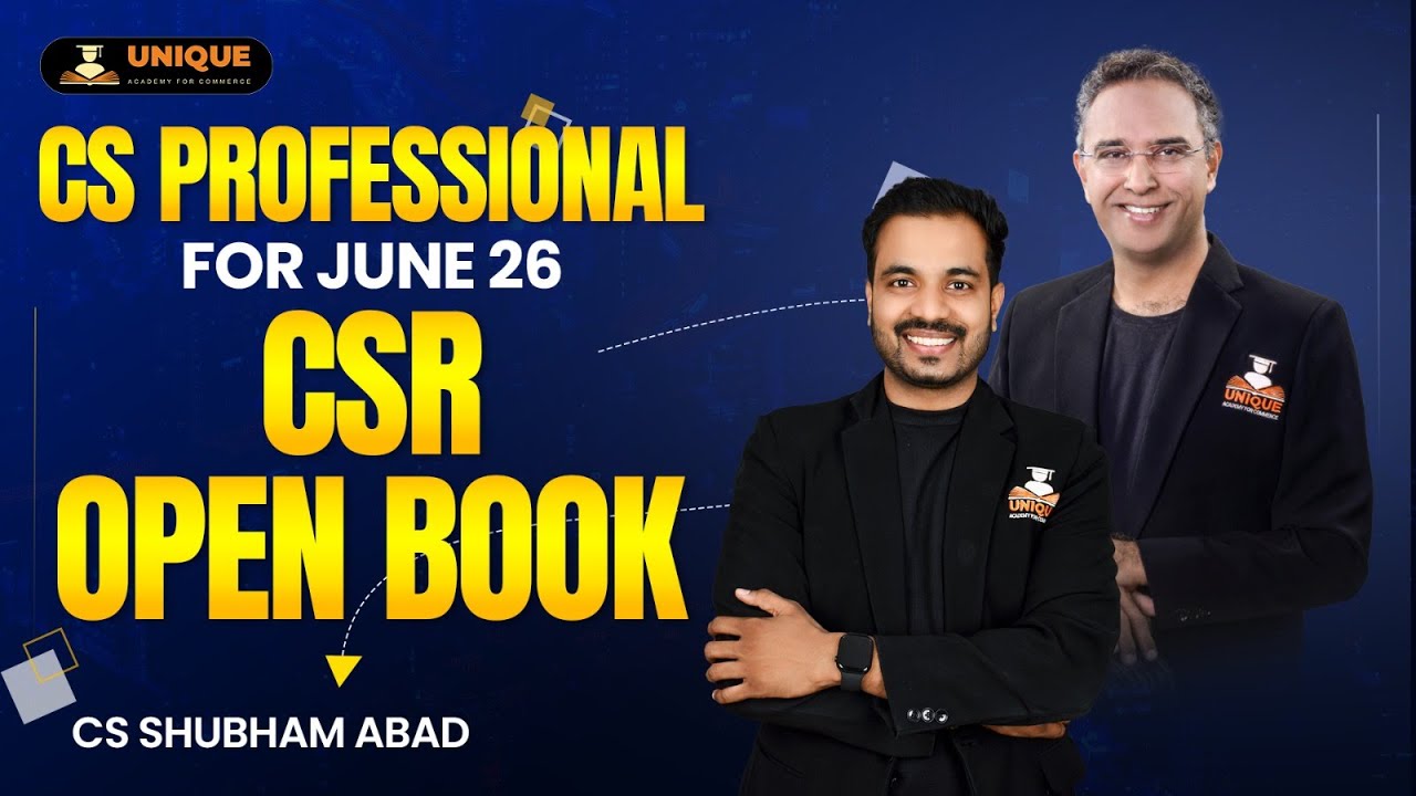CS PROFESSIONAL| ELECTIVE 1 CSR OPEN BOOK LECTURE 1| FOR JUNE 26 | NEW ...