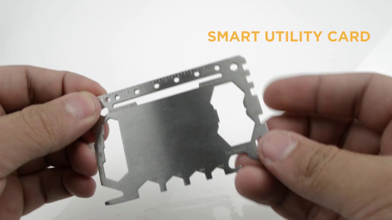 Smart Utility Card - the credit card sized multi tool - YouTube