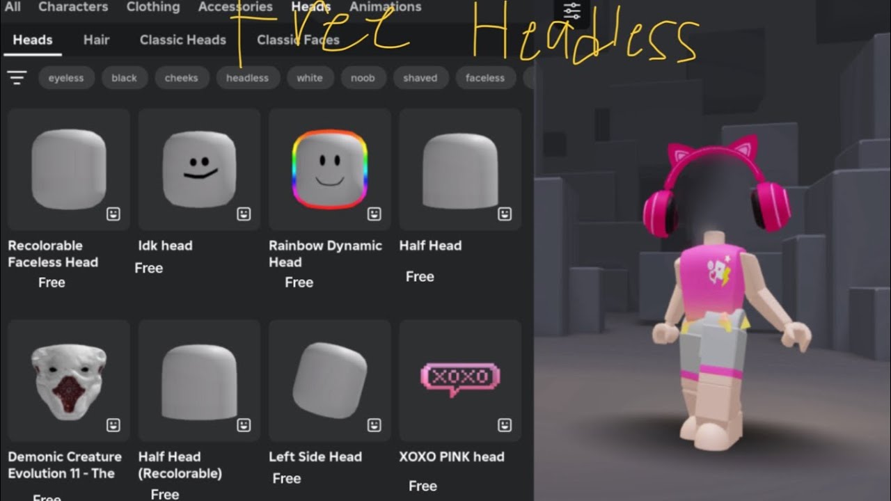 How to get free headless tutorial #roblox #headless - YouTube