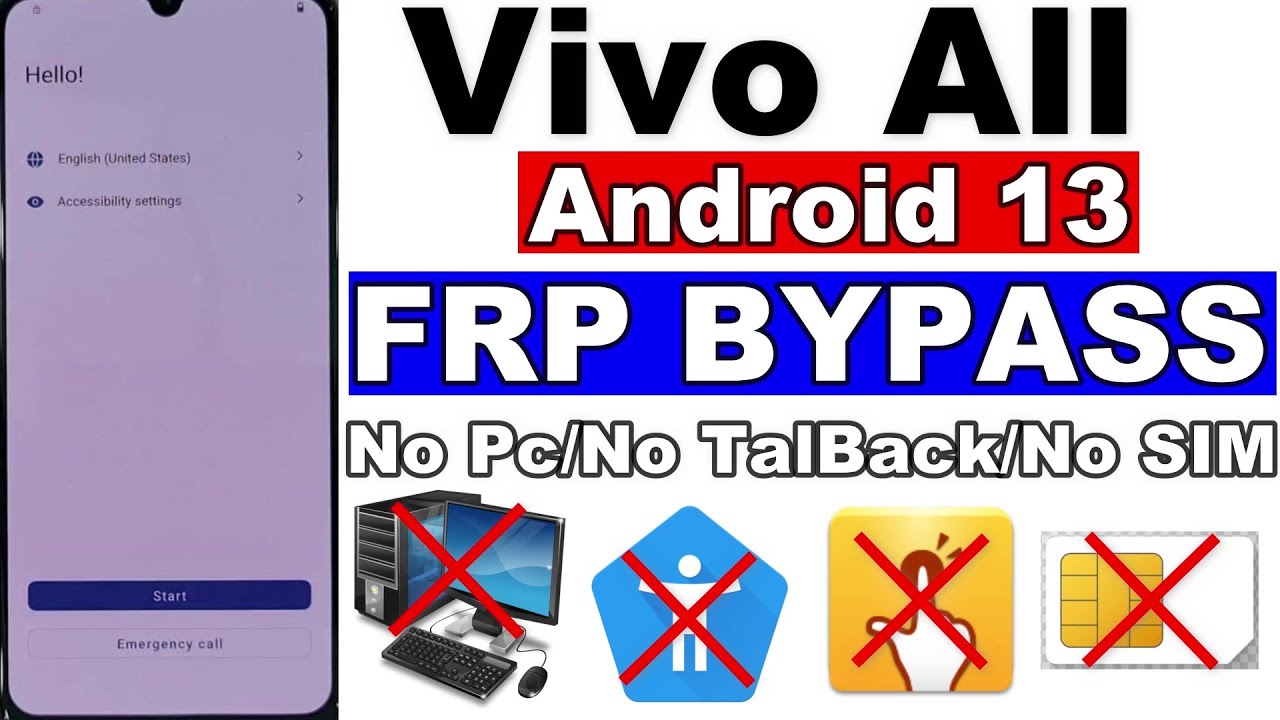 Vivo Android 13 FRP Bypass 2023 Without Pc Y22,T1 Pro,V23e,Y72,Y33,Y100,V27,V25,Y56X80 Pro ...