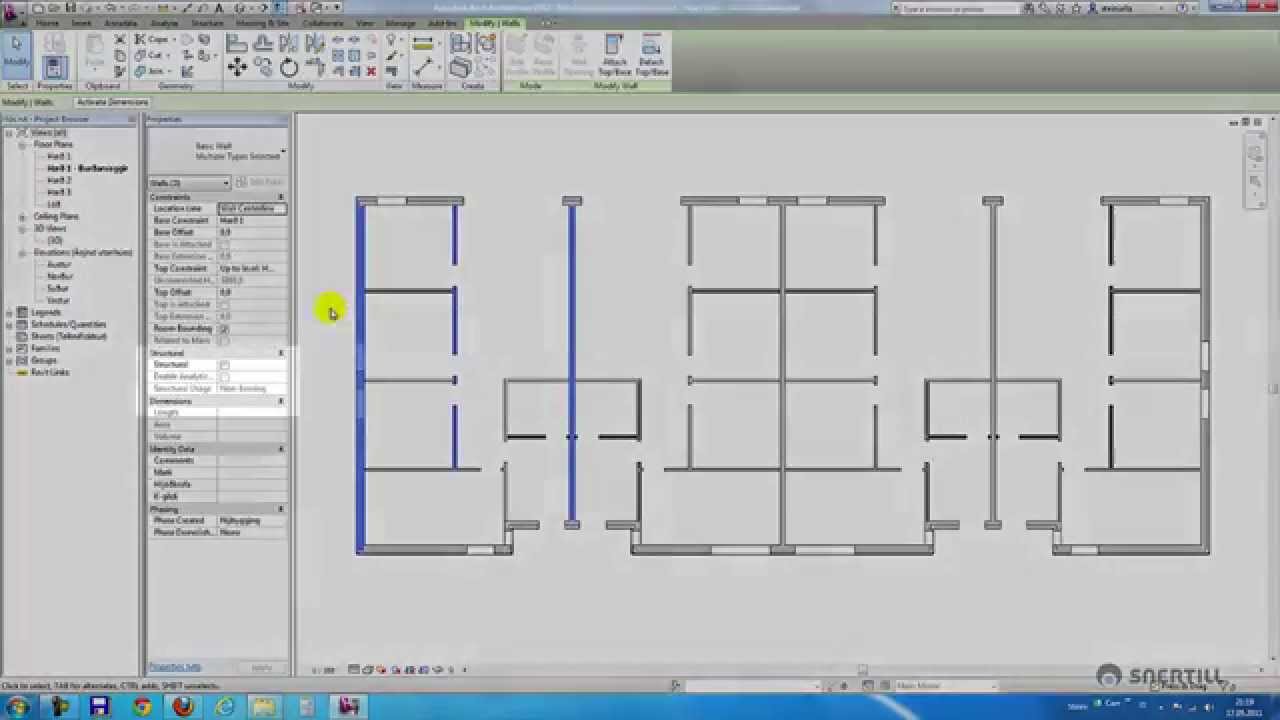 Revit 2012 - Wall Core Layer Isolation using Parts and Filter - YouTube