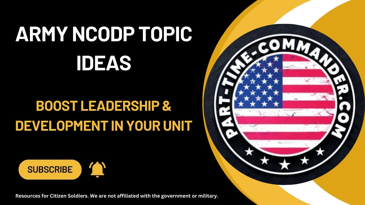 Top Army NCODP Topic Ideas to Boost Leadership & Development - YouTube