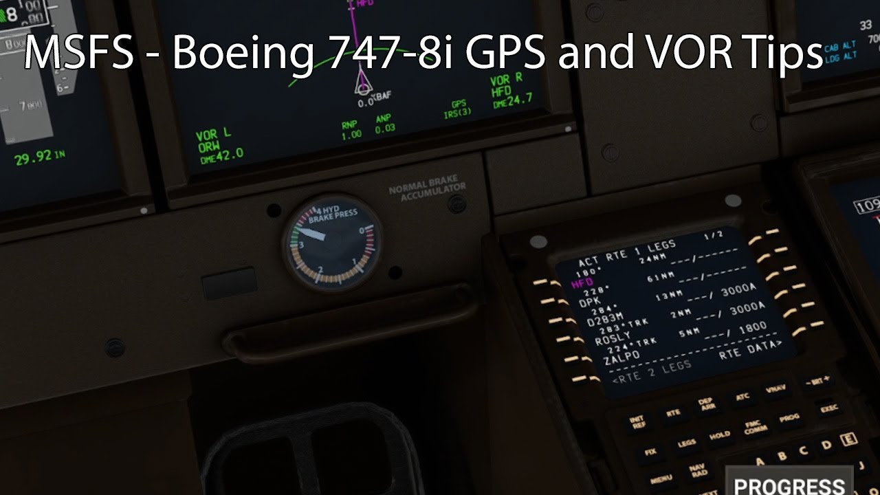 MSFS - Boeing 747-8i GPS or VOR Tips - YouTube