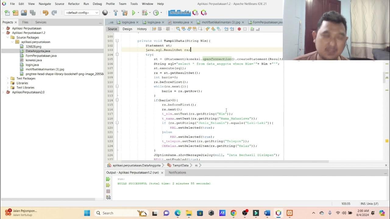 UAS PBO | MEMBUAT APLIKASI PERPUSTAKAAN MENGGUNAKAN JAVA NETBEANS | SISTEM INFORMASI | UNSIA ...