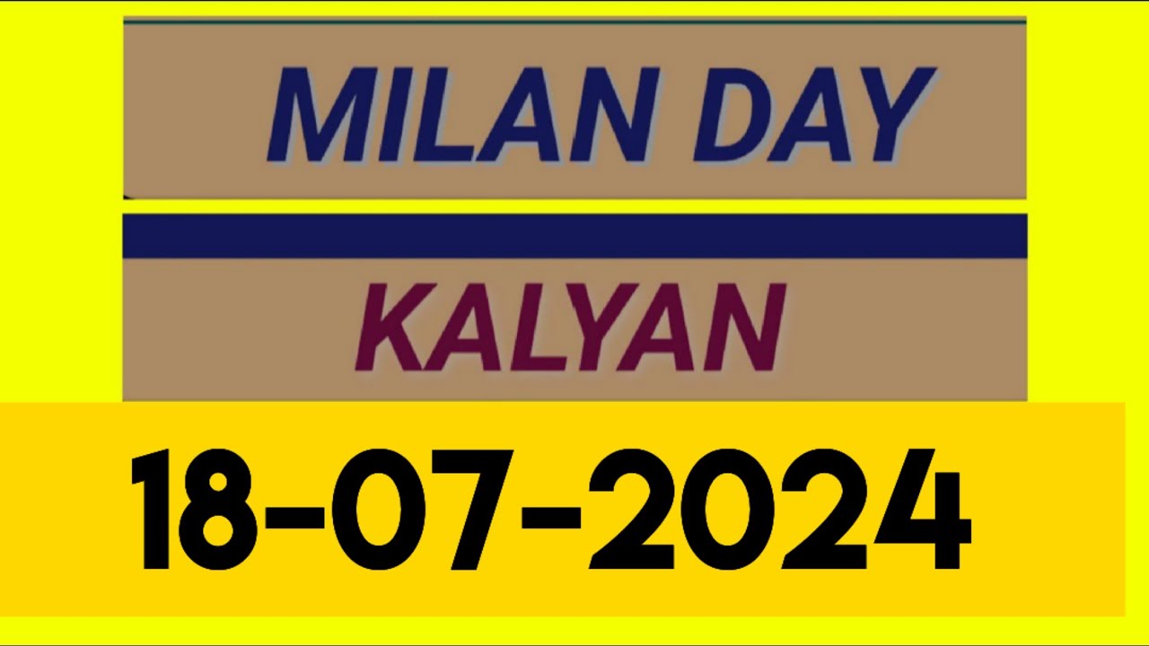Milan day satta number 18-07-2024 today || dpboss Milan day || # ...