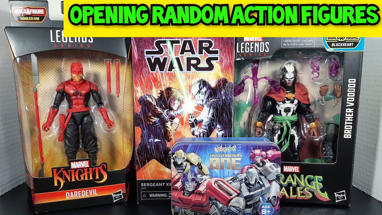 Unboxing Random Action Figures - Marvel Legends, Star Wars Black Series ...