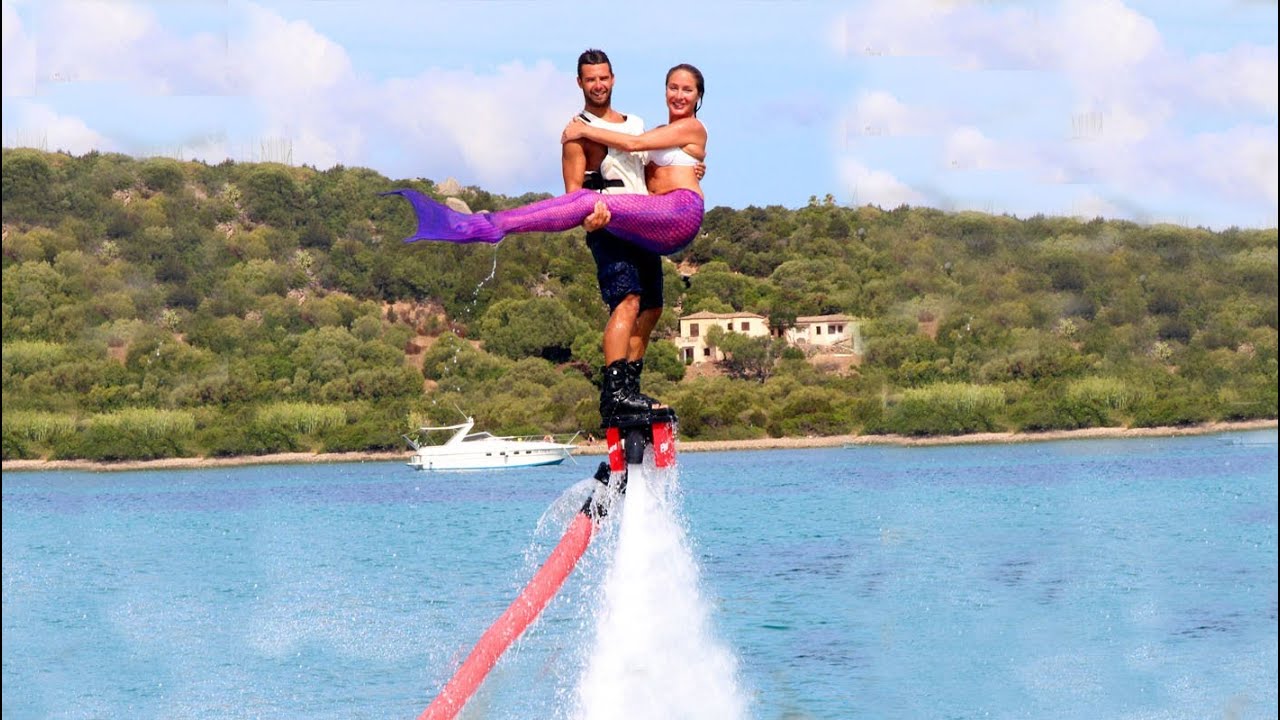 Totally Flyboard Action - a Mermaid got on flyboard too - rare - YouTube