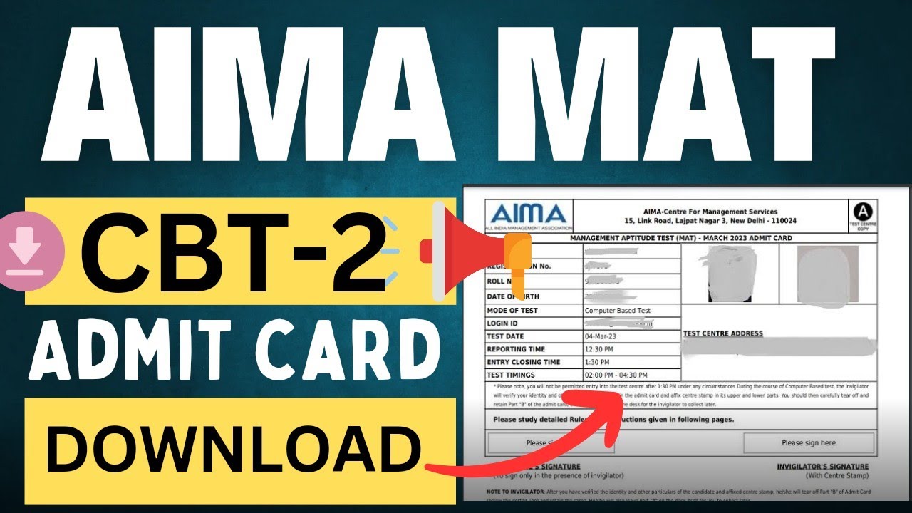 mat admit card 2024 | aima mat admit card 2024 | mahir academy - YouTube