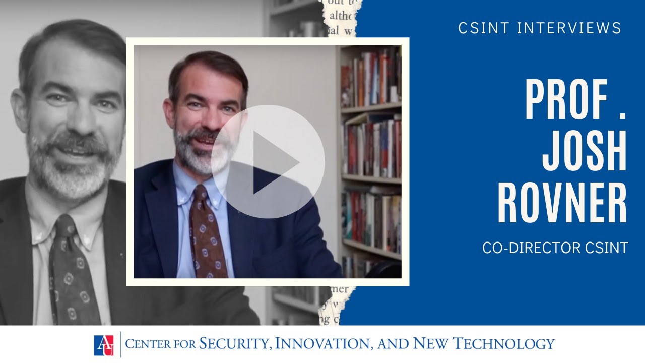 CSINT // Interview: Co-Director, Prof. Josh Rovner - YouTube