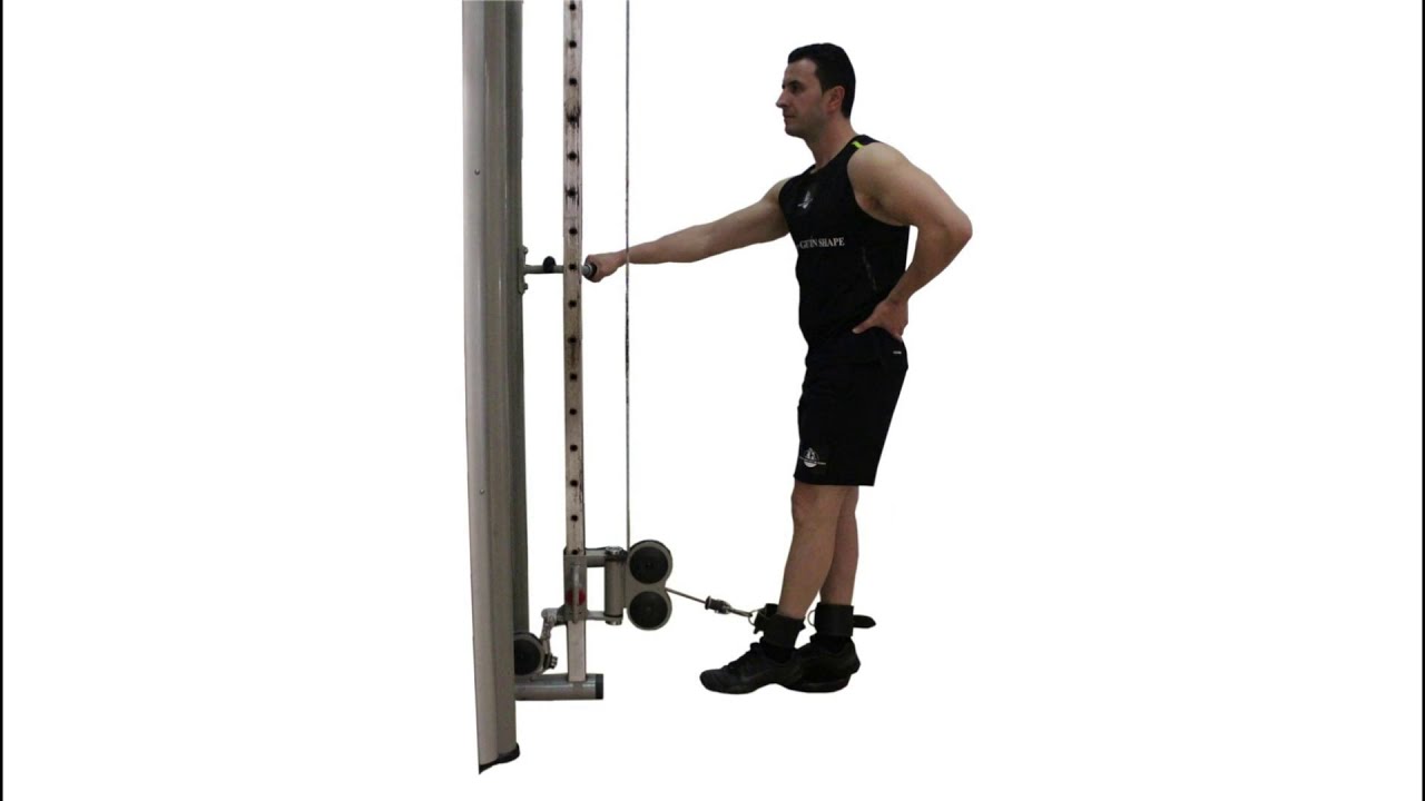 Standing Cable Hip Extension - KNOW-HOW GET IN SHAPE - YouTube