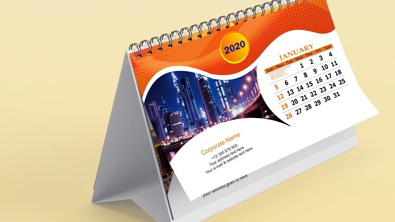 How to make Desk Calendar design in CorelDraw.... Ani INFO - YouTube