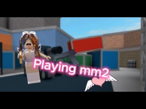 Playing mm2 as a pink angel 🩷😊 - YouTube