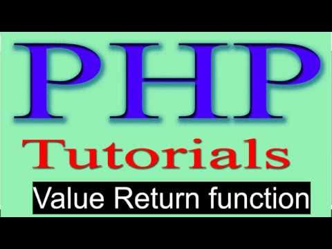 php tutorial in hindi part 22 Return Value from Function in PHP - YouTube