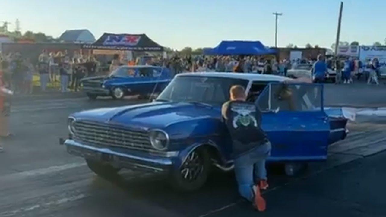 JJ's arm drop 2023 | Shelby grudge race in HummingBird - Muncie Dragway ...