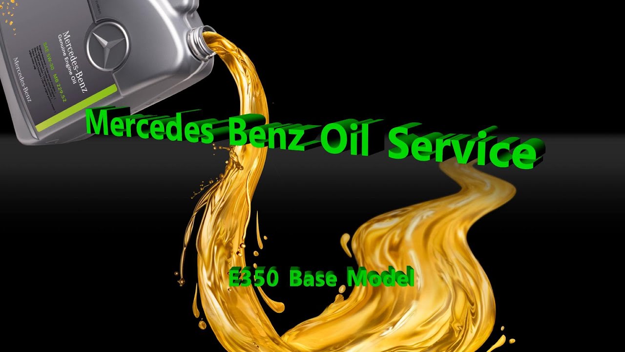 Mercedes Benz Oil Service - YouTube
