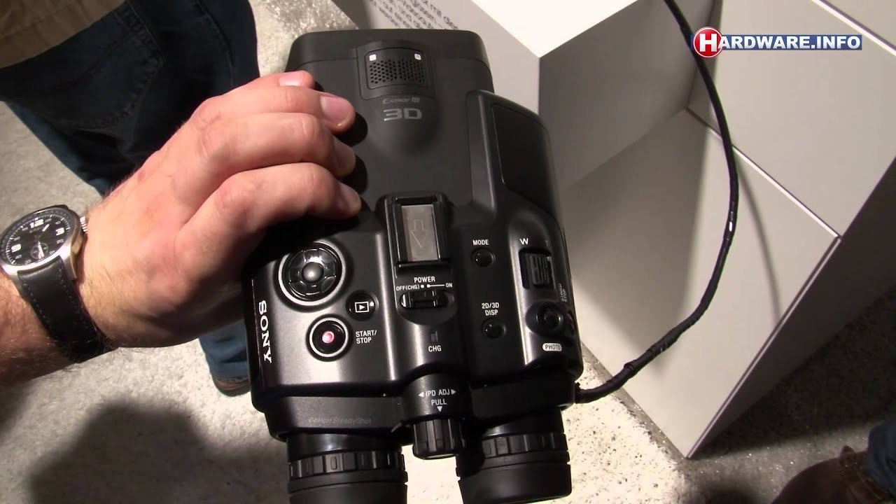 IFA 2011: Sony DEV-3 / DEV-5 3D binocular camera (raw video) - YouTube