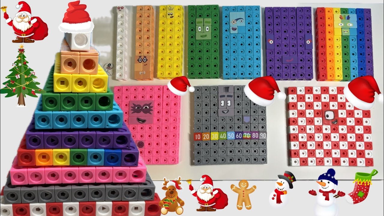Making Numberblocks merry Christmas tree 100 90 80 70 60 50 40 30 20 10 ...