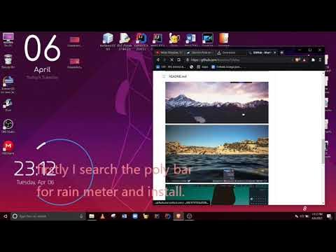 rainmeter | episode 3 | install linux start menu(polybar) skin - YouTube
