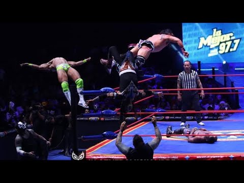 CMLL: Rey Cometa, Espíritu Negro y Astral Vs Akuma, Dark Magic y ...