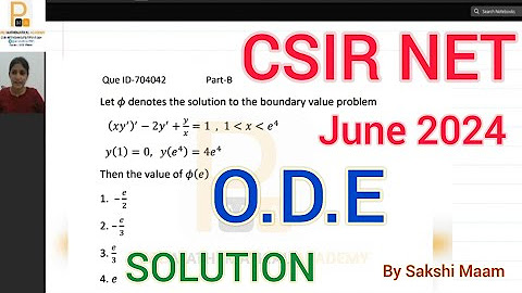 CSIR NET June 2024 Applied Mathematics - YouTube