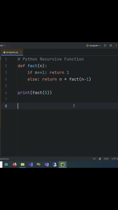 Recursive Function In Python Python Pythonprogramming Pythontutorial Python3viralshorts