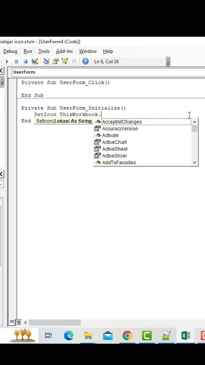 Cara Menampilkan Icon Di Userform Vba Excel Vbaexcel Vba Userform Youtube