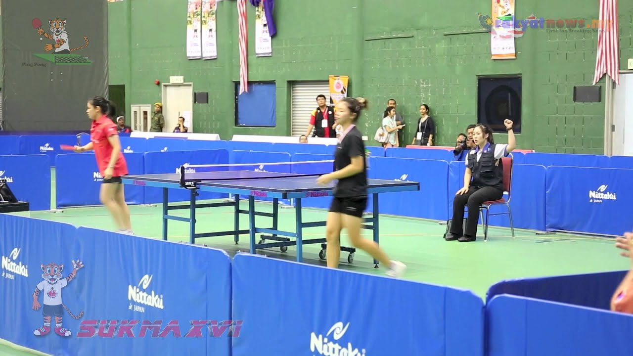 SUKMA XVI : Ho Ying (Johor), Juara Ping Pong (P) - YouTube