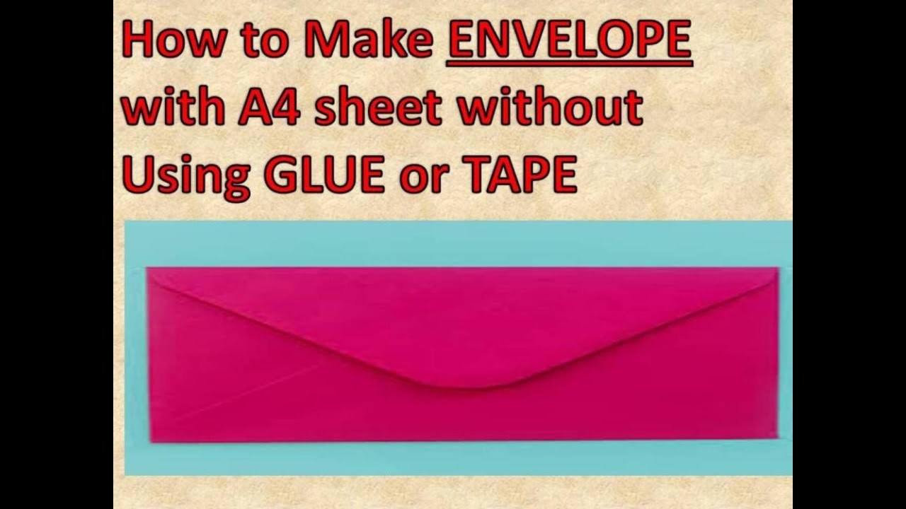 DIY Easy to make envelope in 5 minutes at home for invitations or cards ...