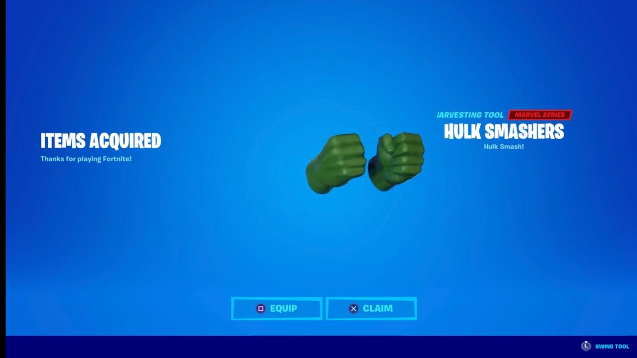 *NEW* HULK SMASHERS PICKAXE IN FORTNITE! - YouTube