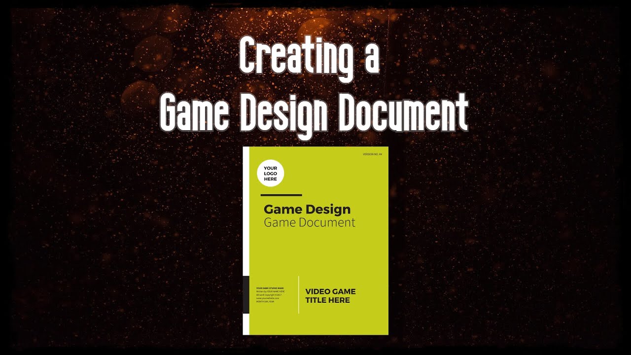 How We Created A Game Design Document - YouTube