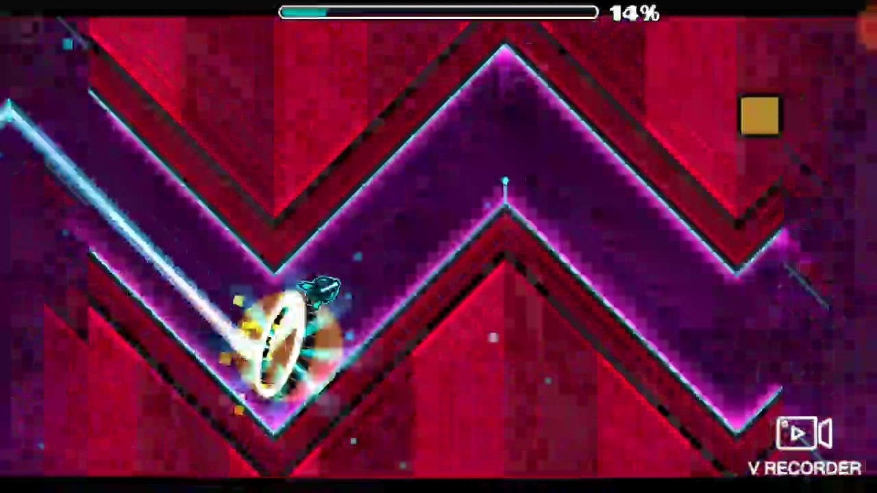 Geomerty dash Level 20 DEADLOCKED 11 Attempts complete 100% - YouTube