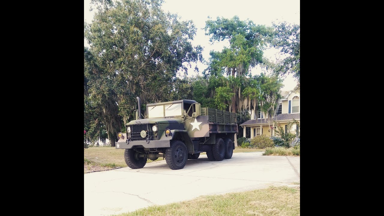 M35a2 walk around and start - YouTube