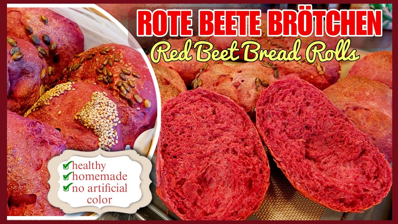 Beetroot Bread Rolls Recipe | Rote Bete Brötchen Rezept | Homemade ...