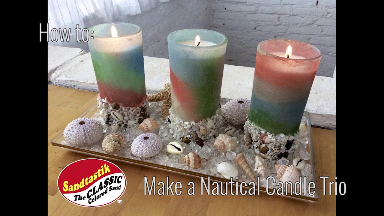 How to: Make Nautical Candle Trio - YouTube