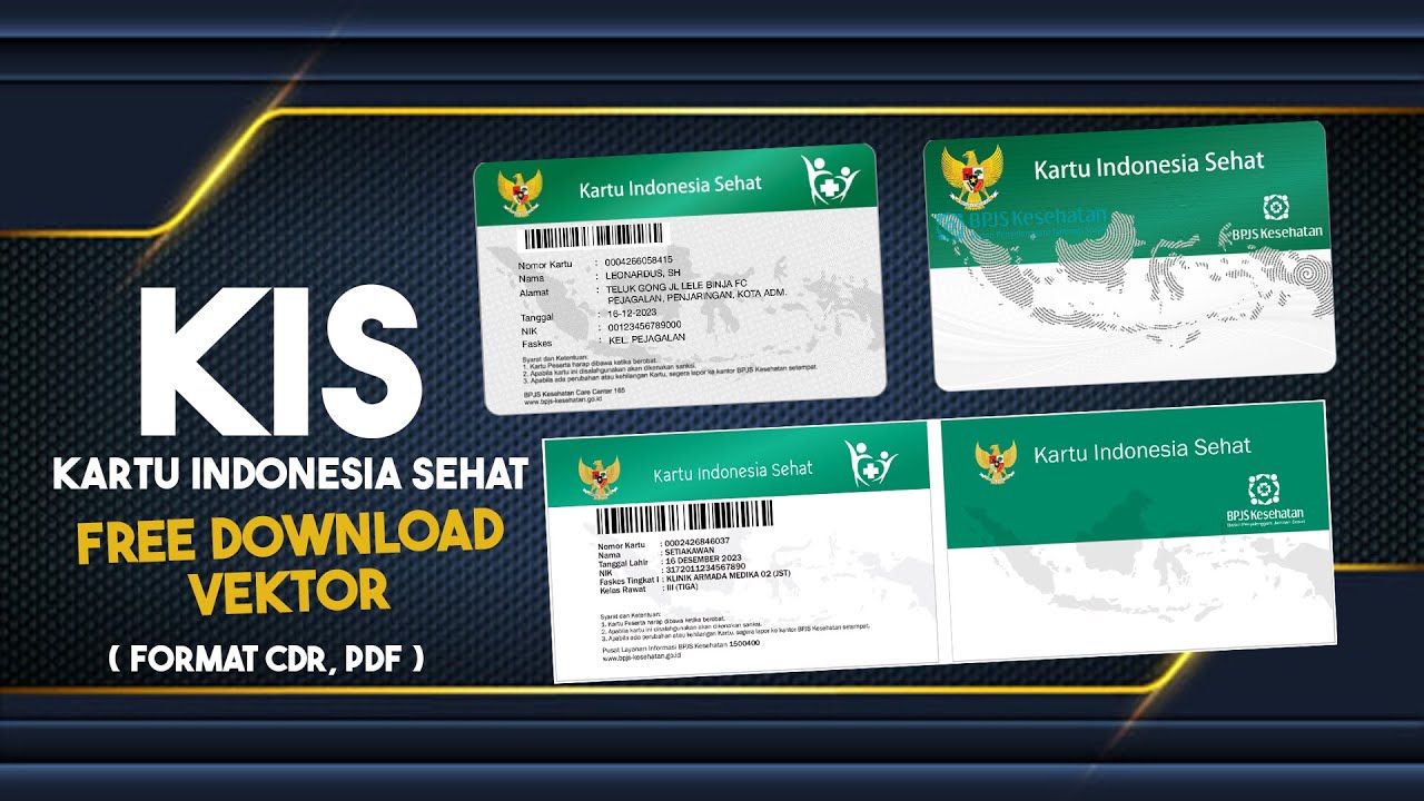 kartu indonesia sehat free template - YouTube
