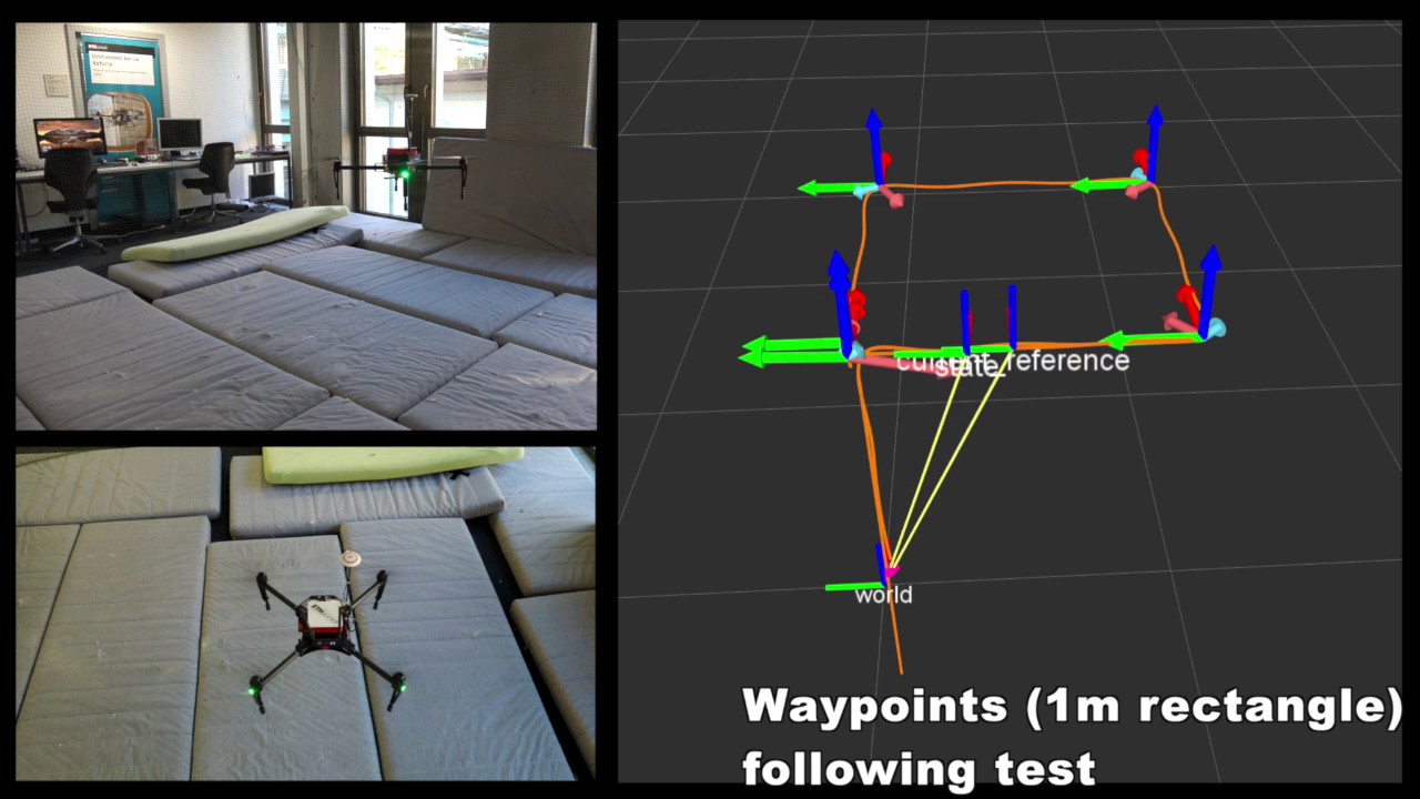 Waypoints following test - YouTube