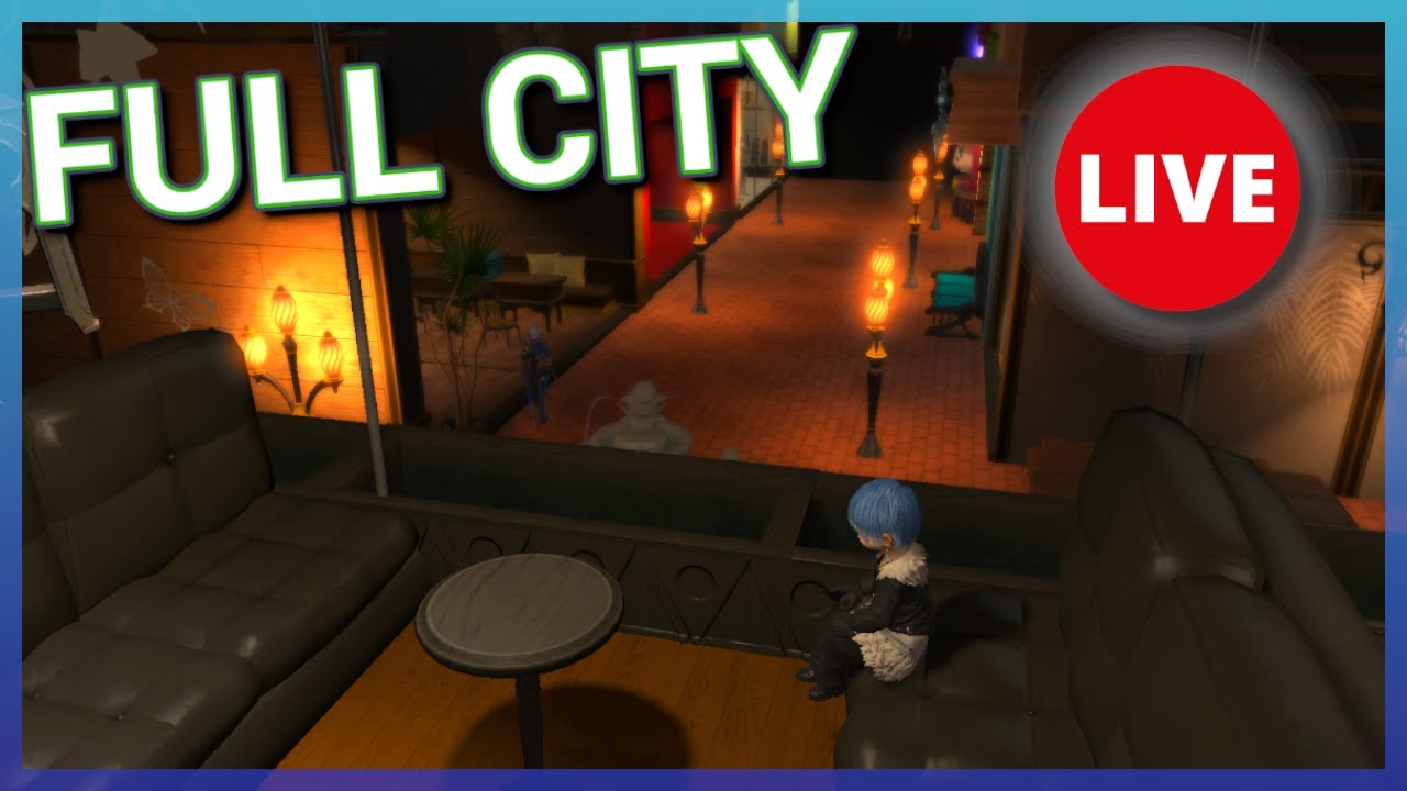 [LIVE] FULL IMMERSIVE CITY BUILT IN FFXIV HOUSE - Live Tour - YouTube
