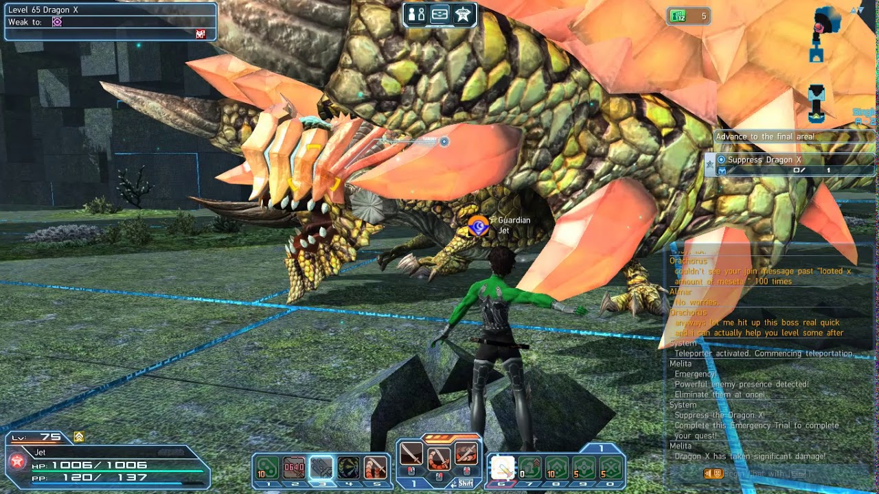 PSO2 Dragon X (SH Dragon Altar Exploration) - YouTube