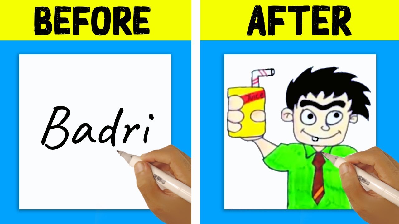 Bandbudh Aur Budbak ! Turn Words ( Badri ) Into Drawing - YouTube
